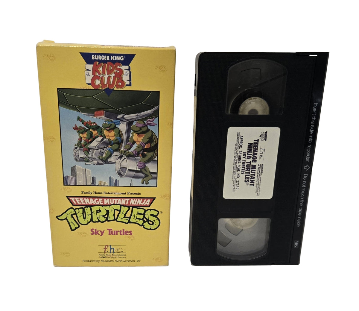 Teenage Mutant Ninja Turtles Sky Turtles VHS Tape Burger King Kids Clu ...