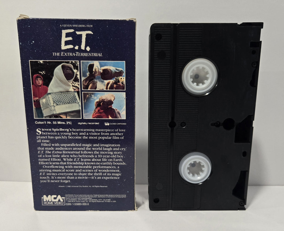 E.T. VHS Tape - All Black Video Tape (1982) – Geek Guilt
